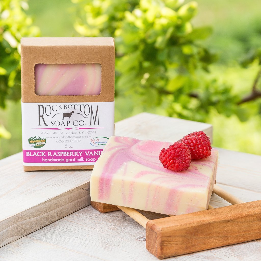 black raspberry vanilla cold process soap